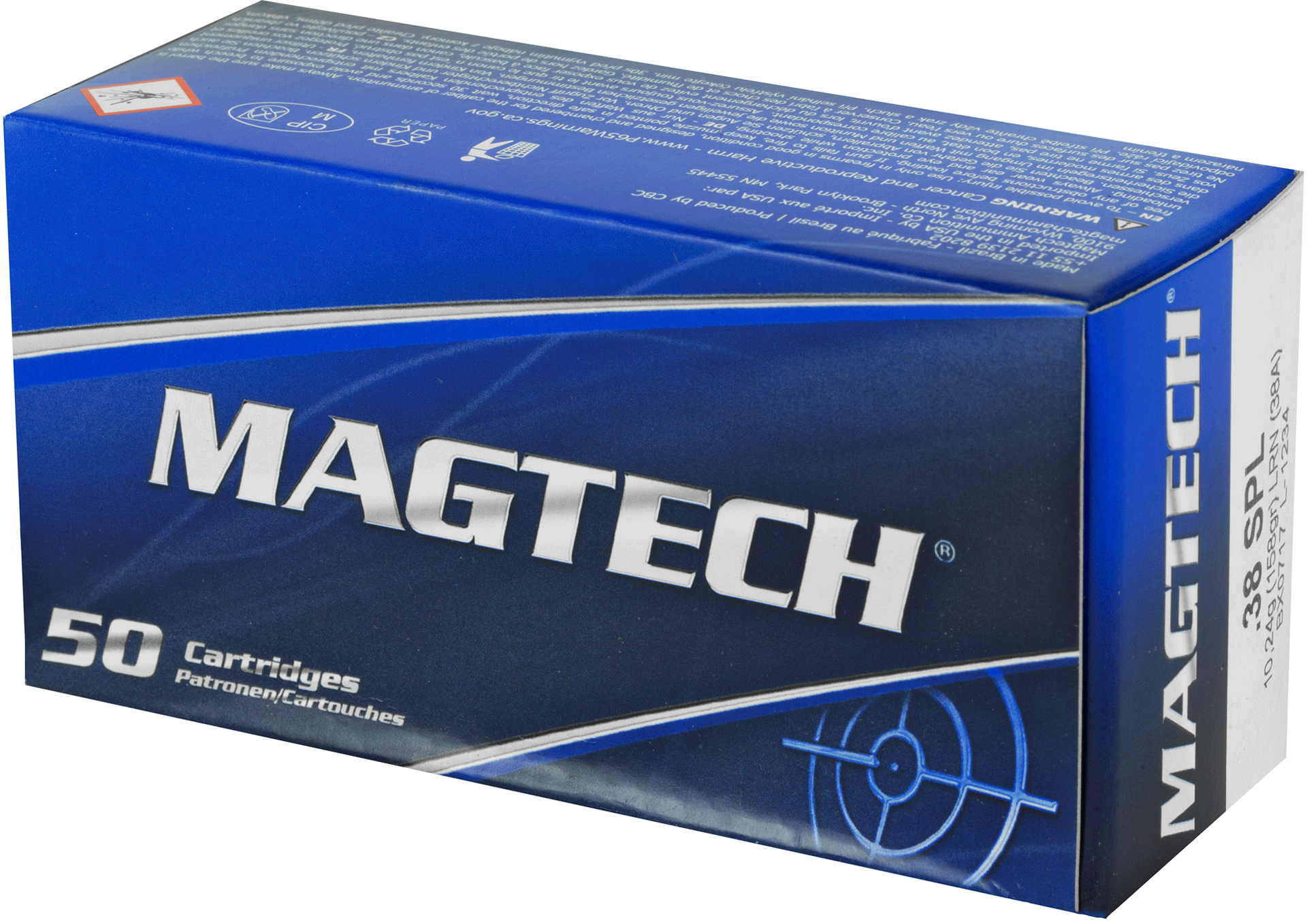 Magtech Sport Shooting 38 Special 158 Grain Lead Round Nose Handgun Ammo - 50 Rounds - Dirty ...